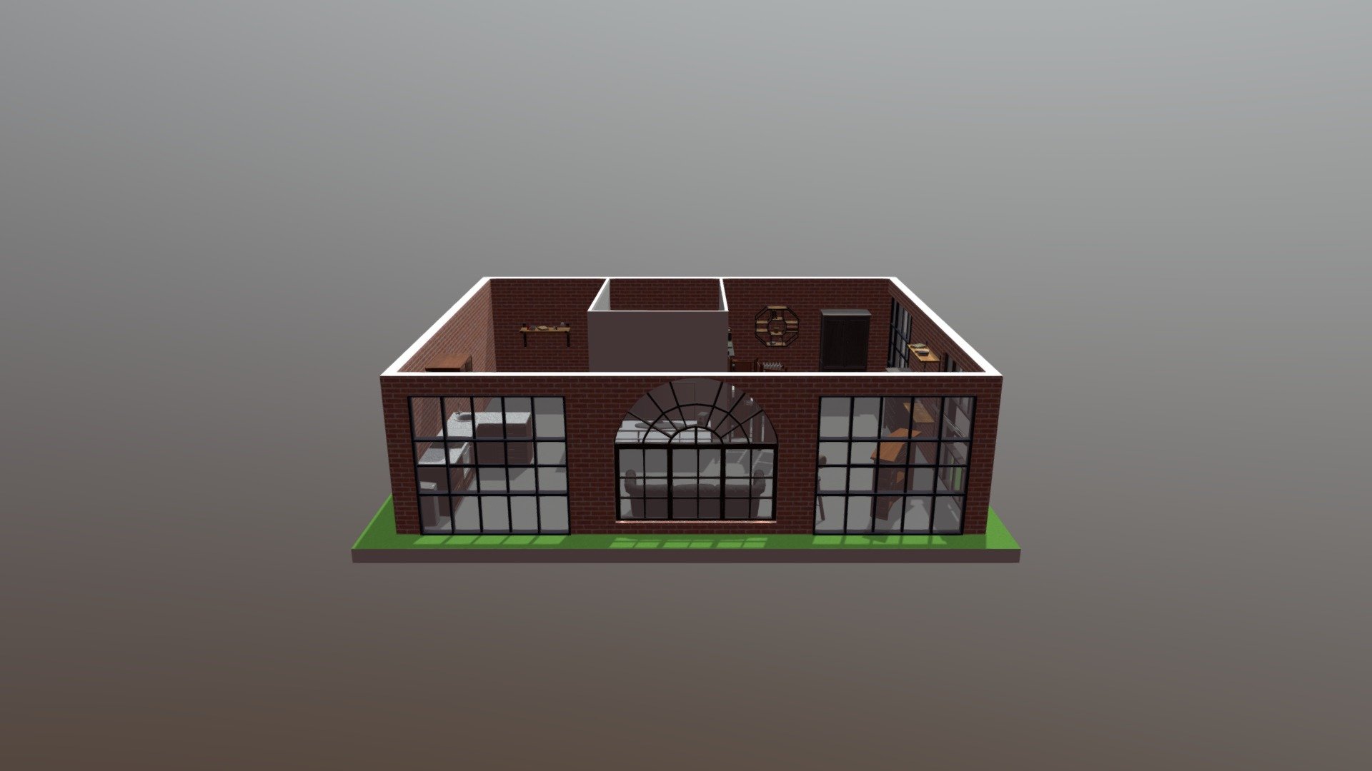 Industrial loft - 3D model by Home Design 3D (@homedesign3d) [fec5af3 ...