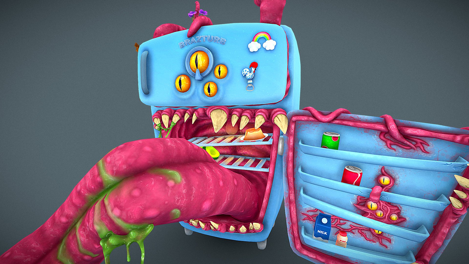 Mimic Fridge - 3D model by Artdaggers Outsourcing Studio ...