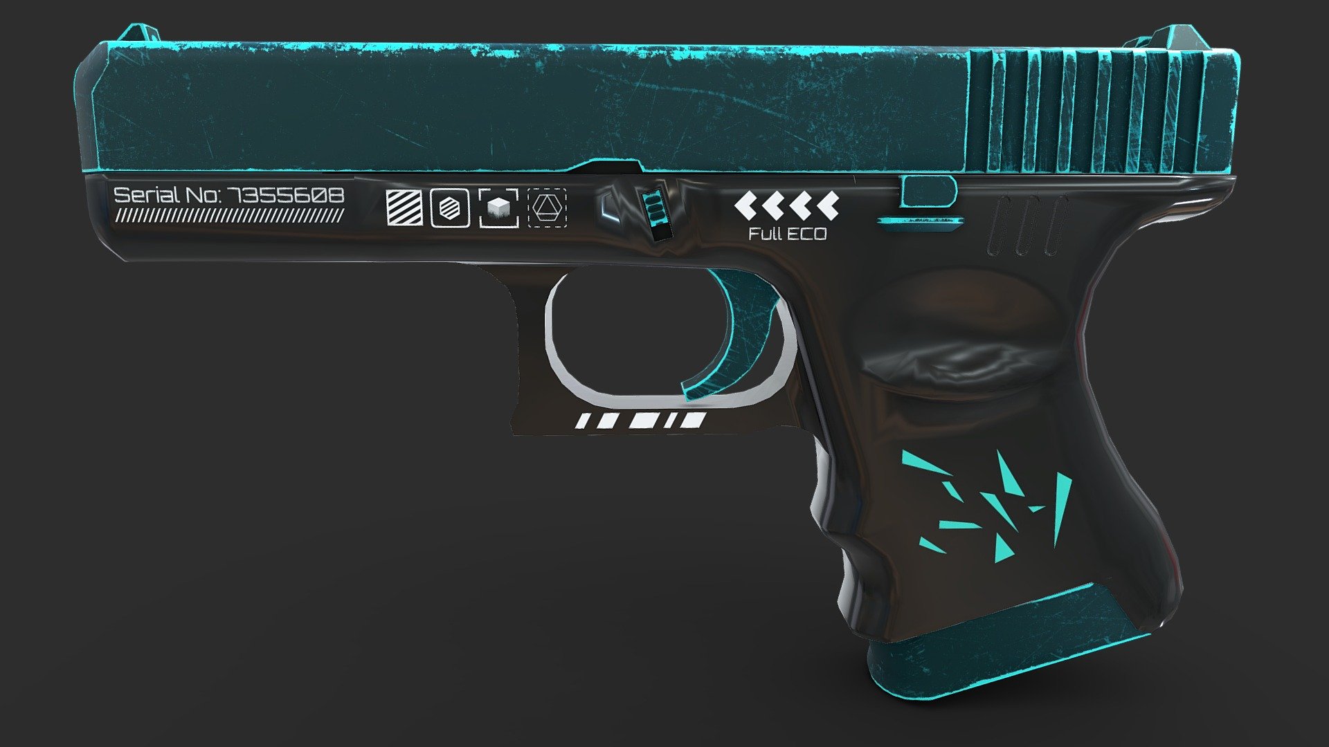Pistol // Color Scheme - 3D model by ap0skyre [fec7f7d] - Sketchfab