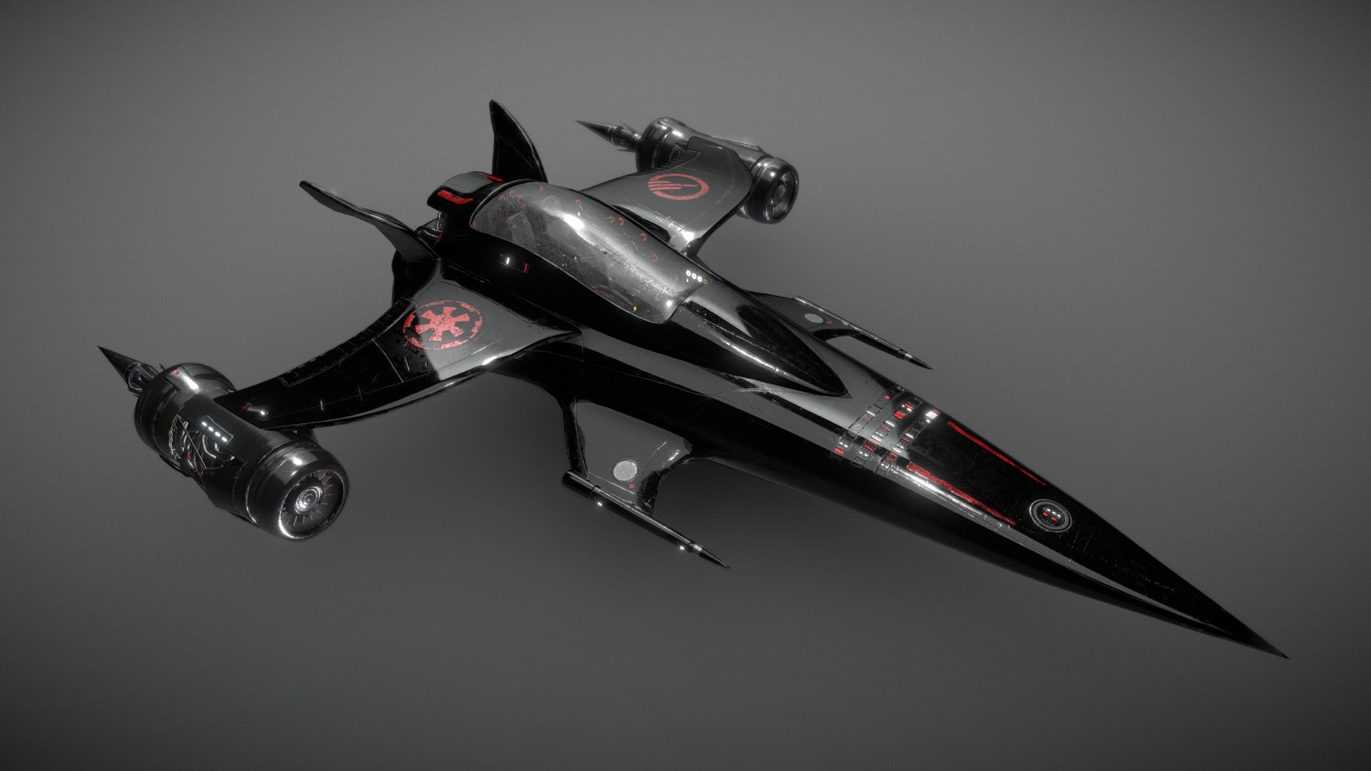 Spaceship "Starfighter XR-01" Star Wars(fan art) - 3D model by Roman ...