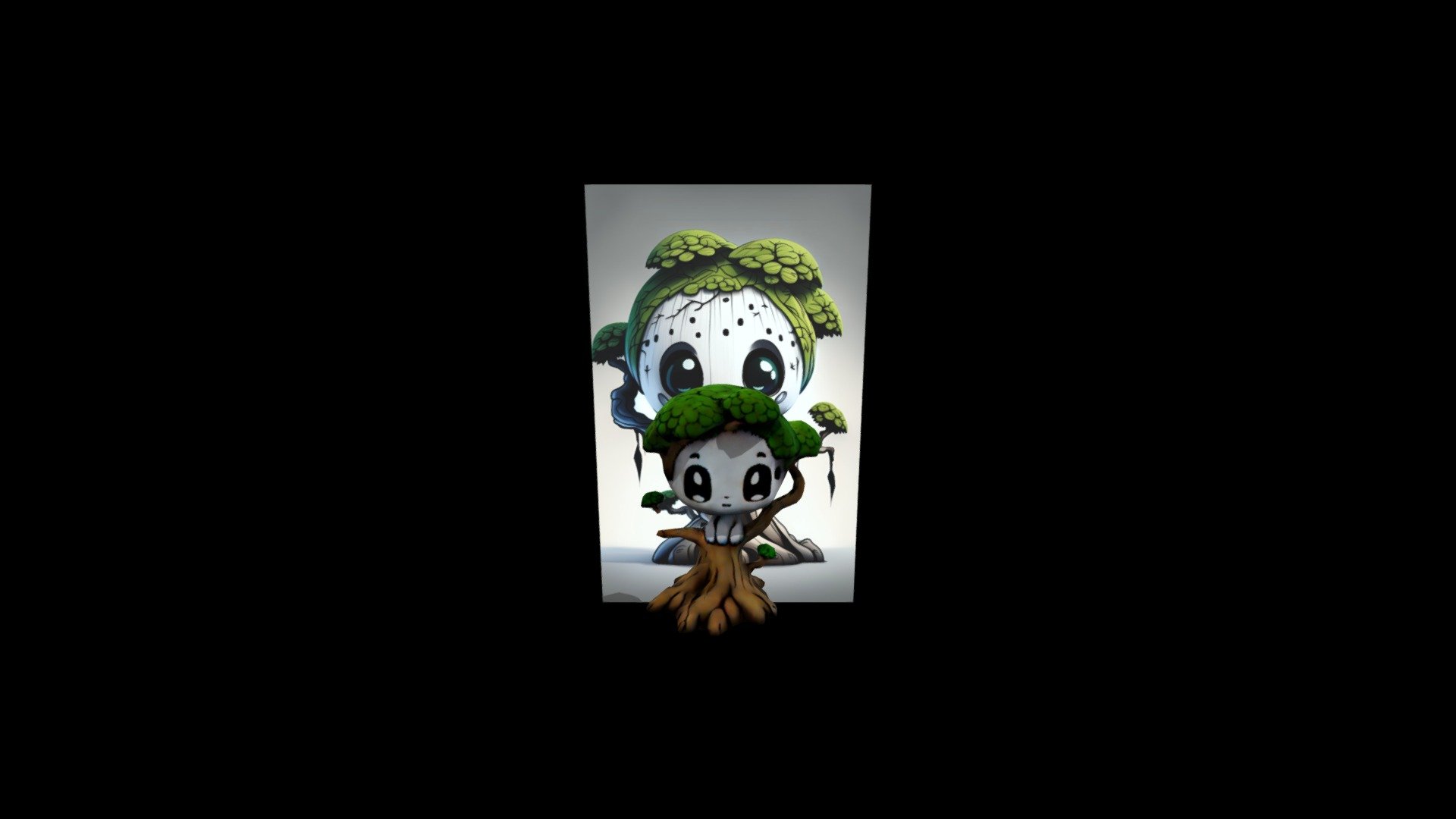 "Cute Cartoon Character Sitting in a Tree" A - Download Free 3D model ...