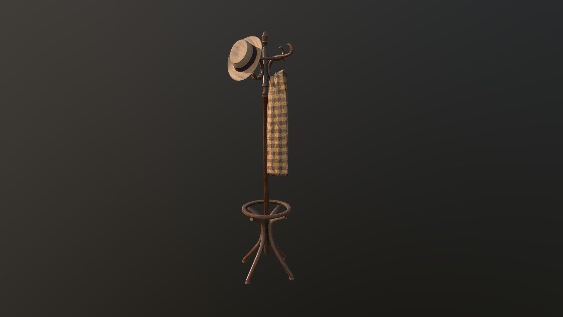 Hanger with hat and scarf - Download Free 3D model by Farkhad ...