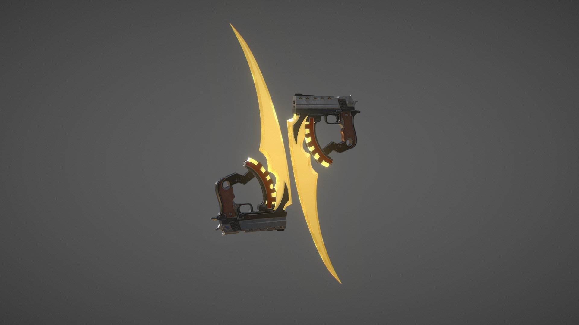 Dual GunBlades - 3D model by XDyaman [fedb153] - Sketchfab