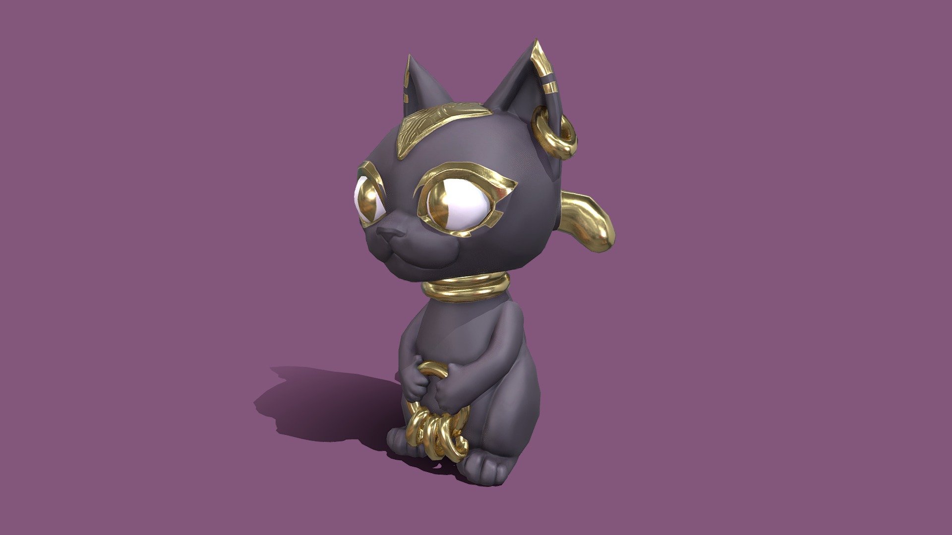 Bastet Cat - Buy Royalty Free 3D model by enyagerber [fede9d0] - Sketchfab Store