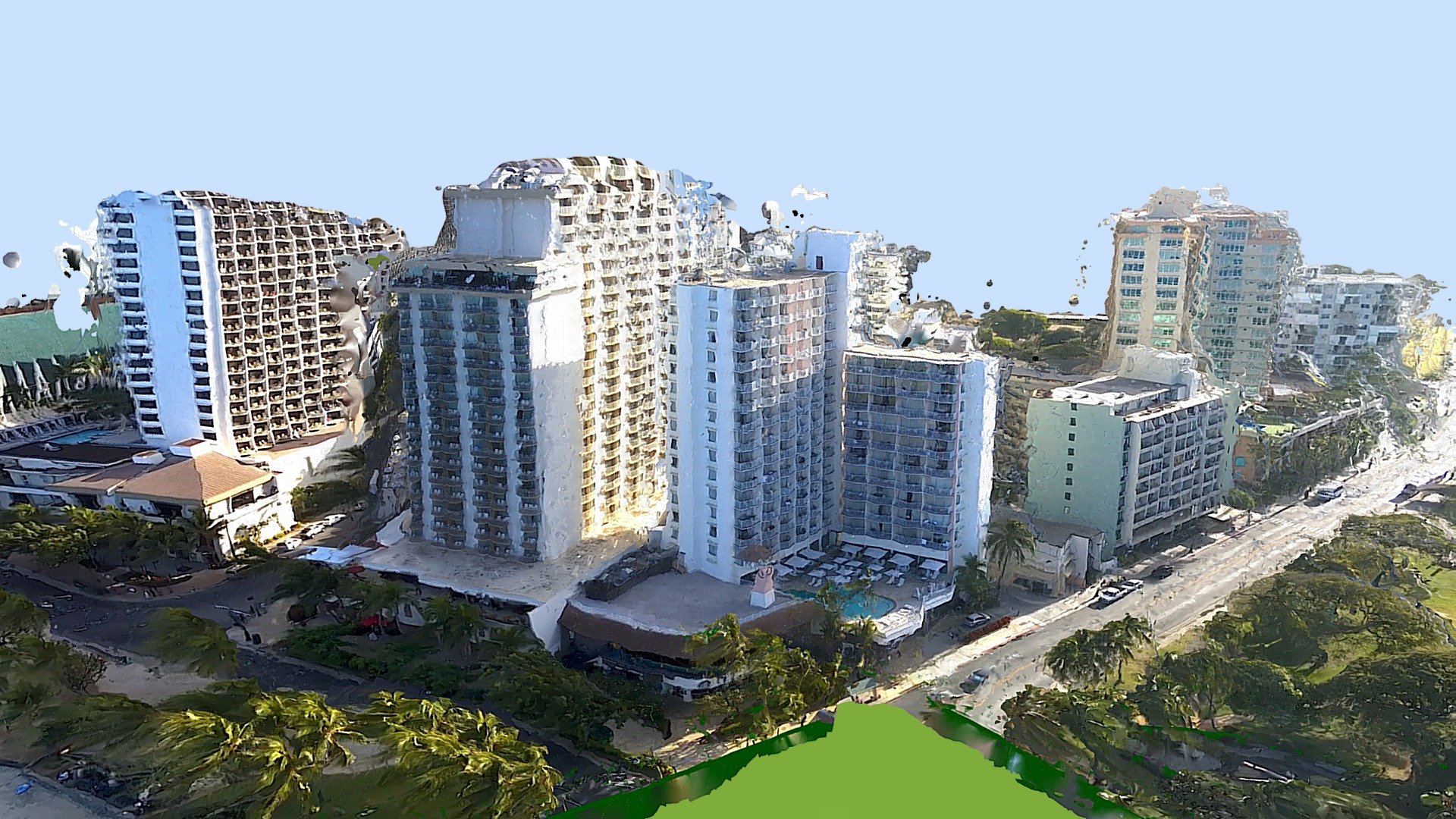 Waikiki Beach and Hotels, Honolulu Hawaii - Download Free 3D model by ...