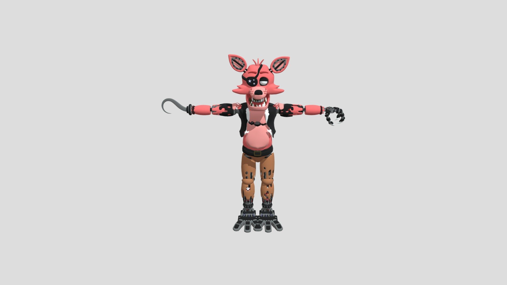 Bun-Zai's Classic Freak Foxy (Version 1) - Download Free 3D model by ...