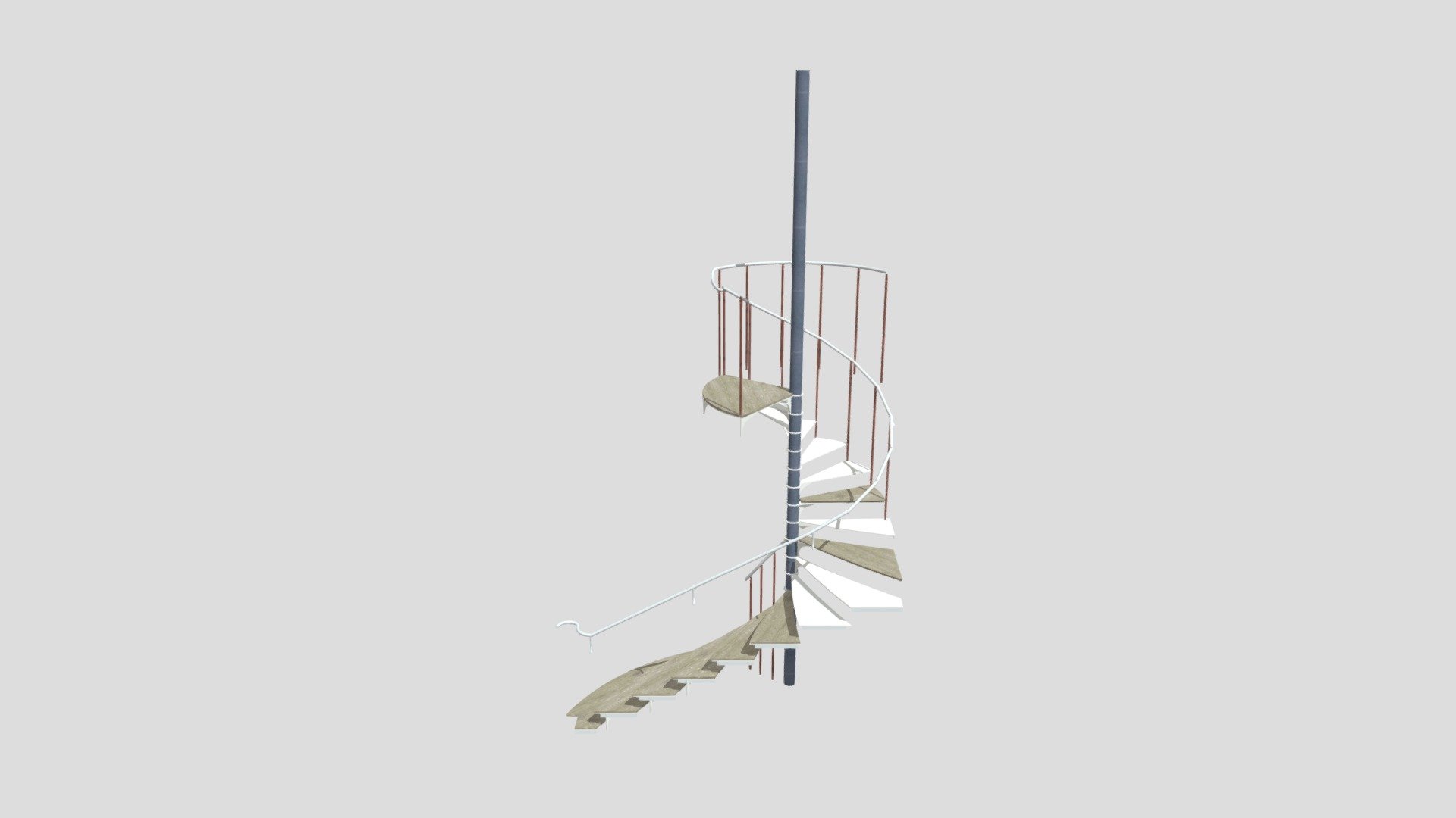 Dahabvilla stairs handrail - 3D model by Anatole Green (@anatolegreen ...