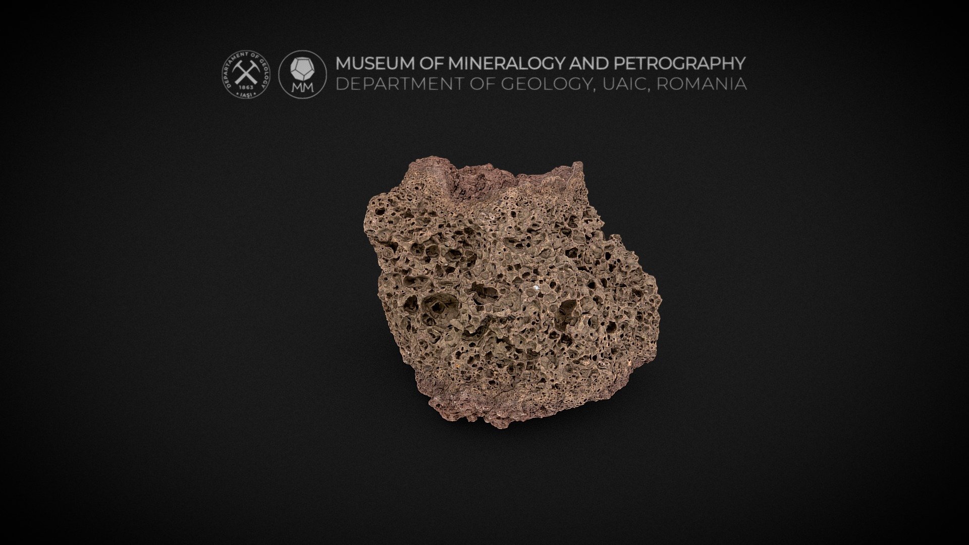 Highly vesicular basaltic Scoria (igneous rock) - 3D model by Museum of ...