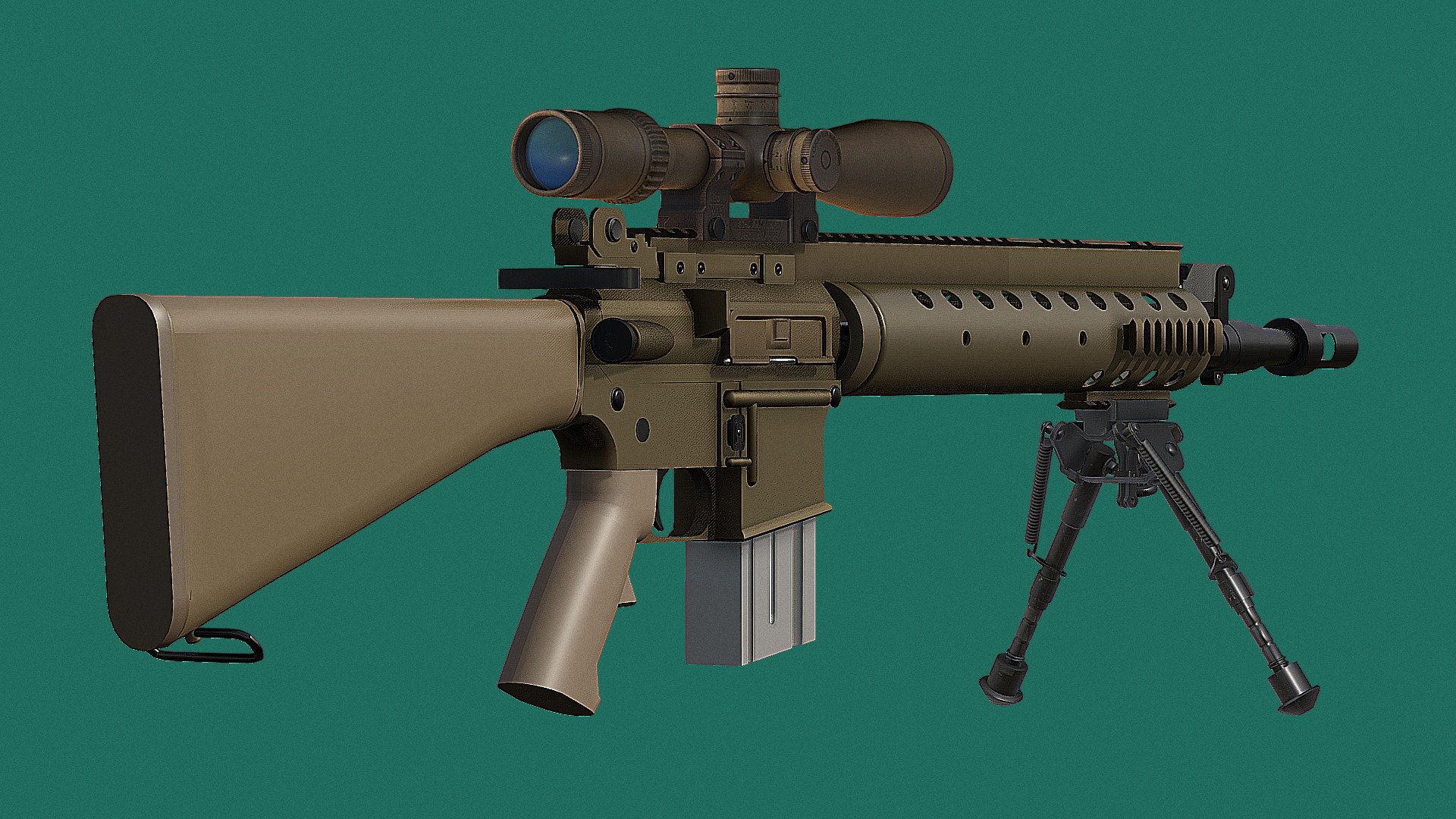 CUSTOM M16 - SPR MOD-0 - 3D model by momsboxtv [fef1ee2] - Sketchfab