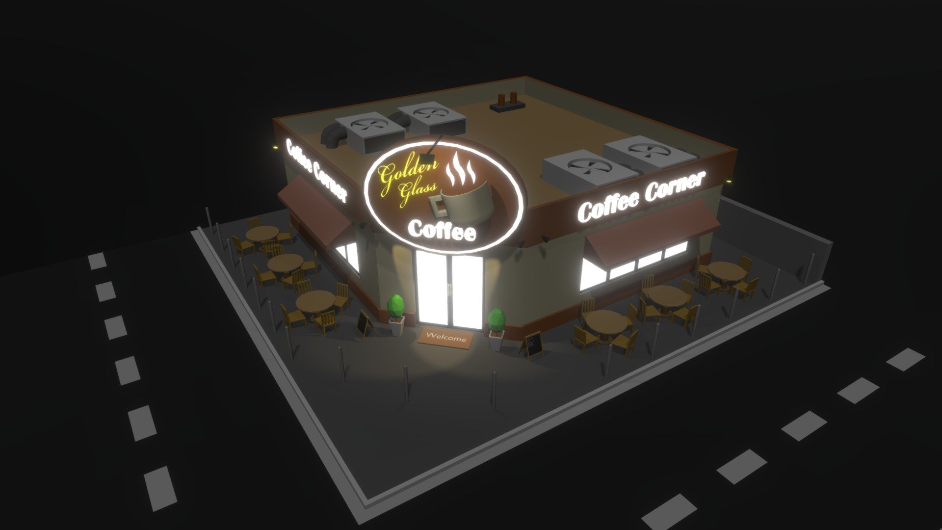 Coffee Corner - Buy Royalty Free 3D model by hadi.saputra [fef375c ...