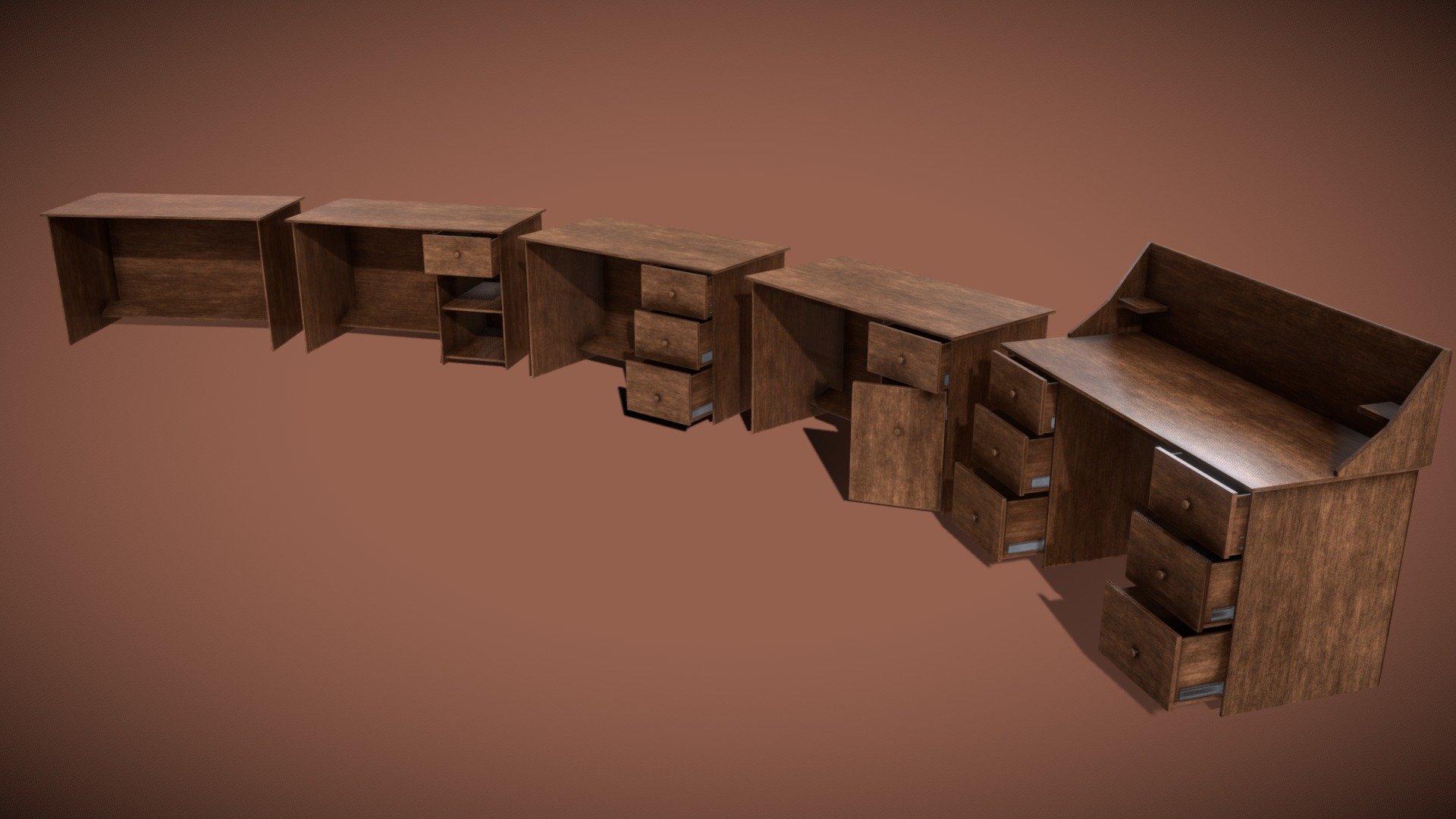 Wooden Table Set Buy Royalty Free 3d Model By Rajatnidaria [fef52ae