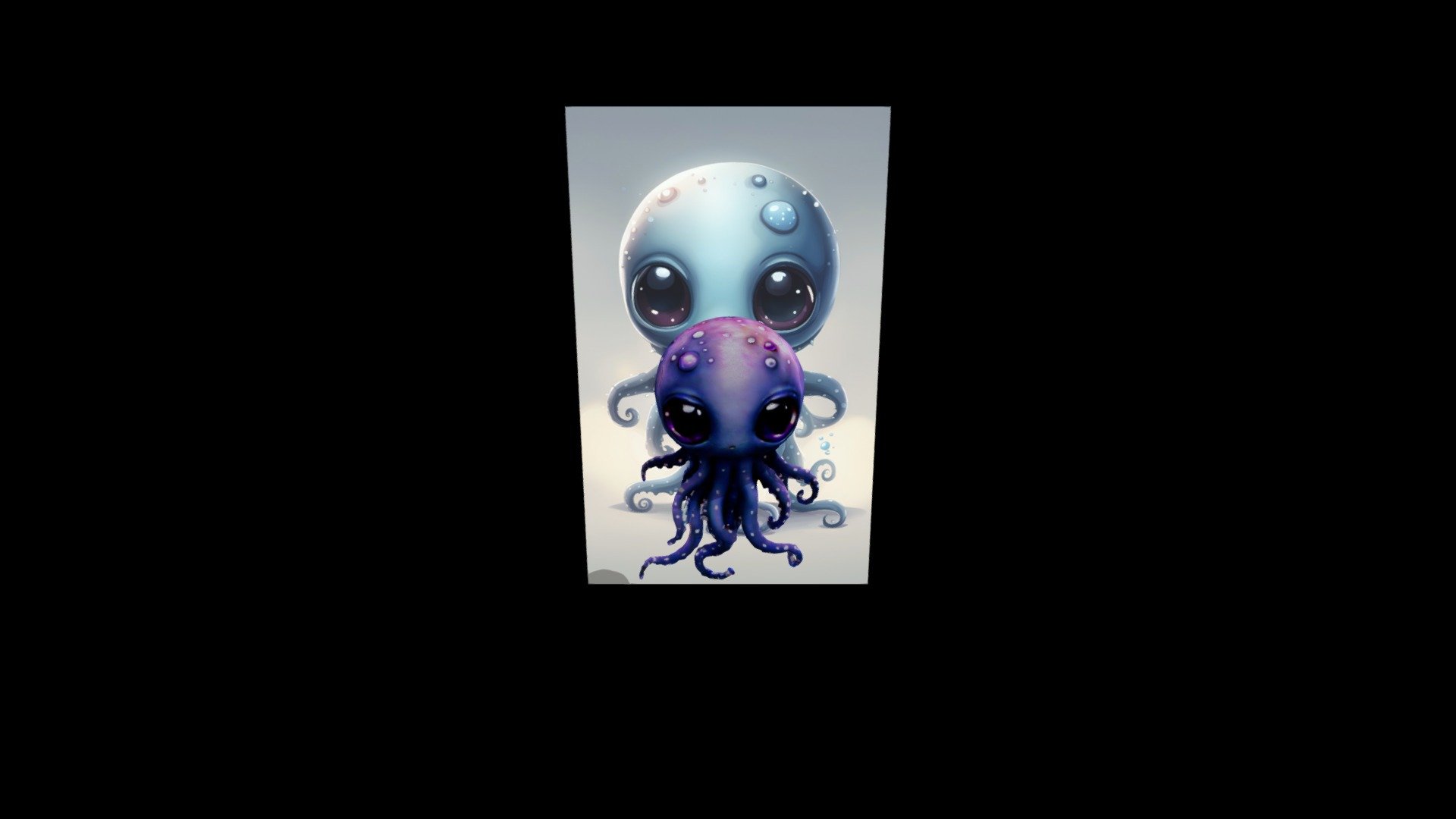 cartoon octopus with big eyes and a big nose, by - Download Free 3D ...