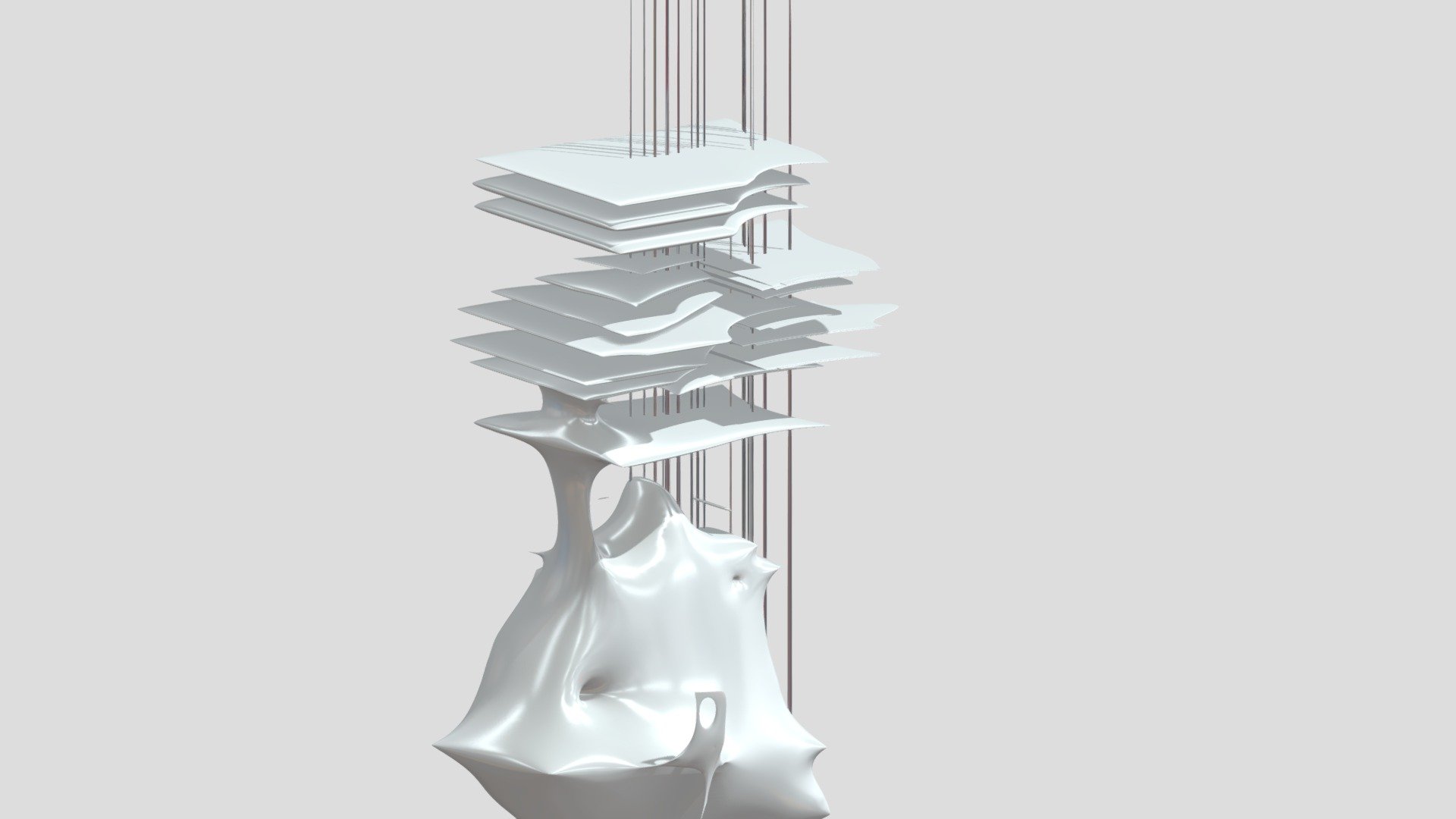 Structure 3D Model - Organic Form - Download Free 3D model by حُسامـ ...