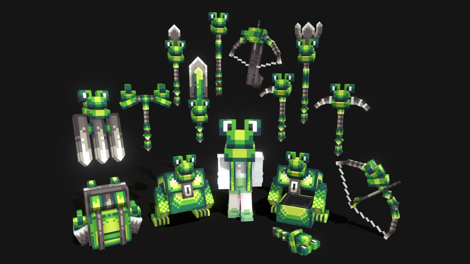 Pack Frog - 3D model by BasModel (@Thapnarong.Hemgo) [fef835d] - Sketchfab