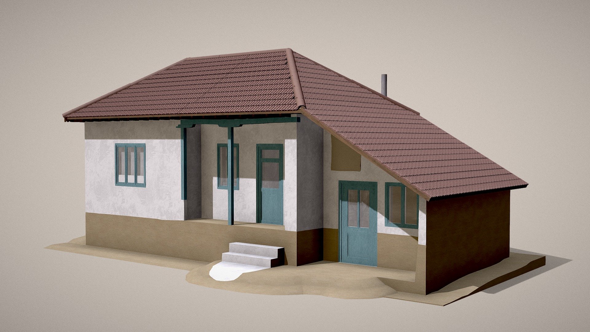 Balkan house from Faurei - Buy Royalty Free 3D model by BALKAN ANTIQUES ...