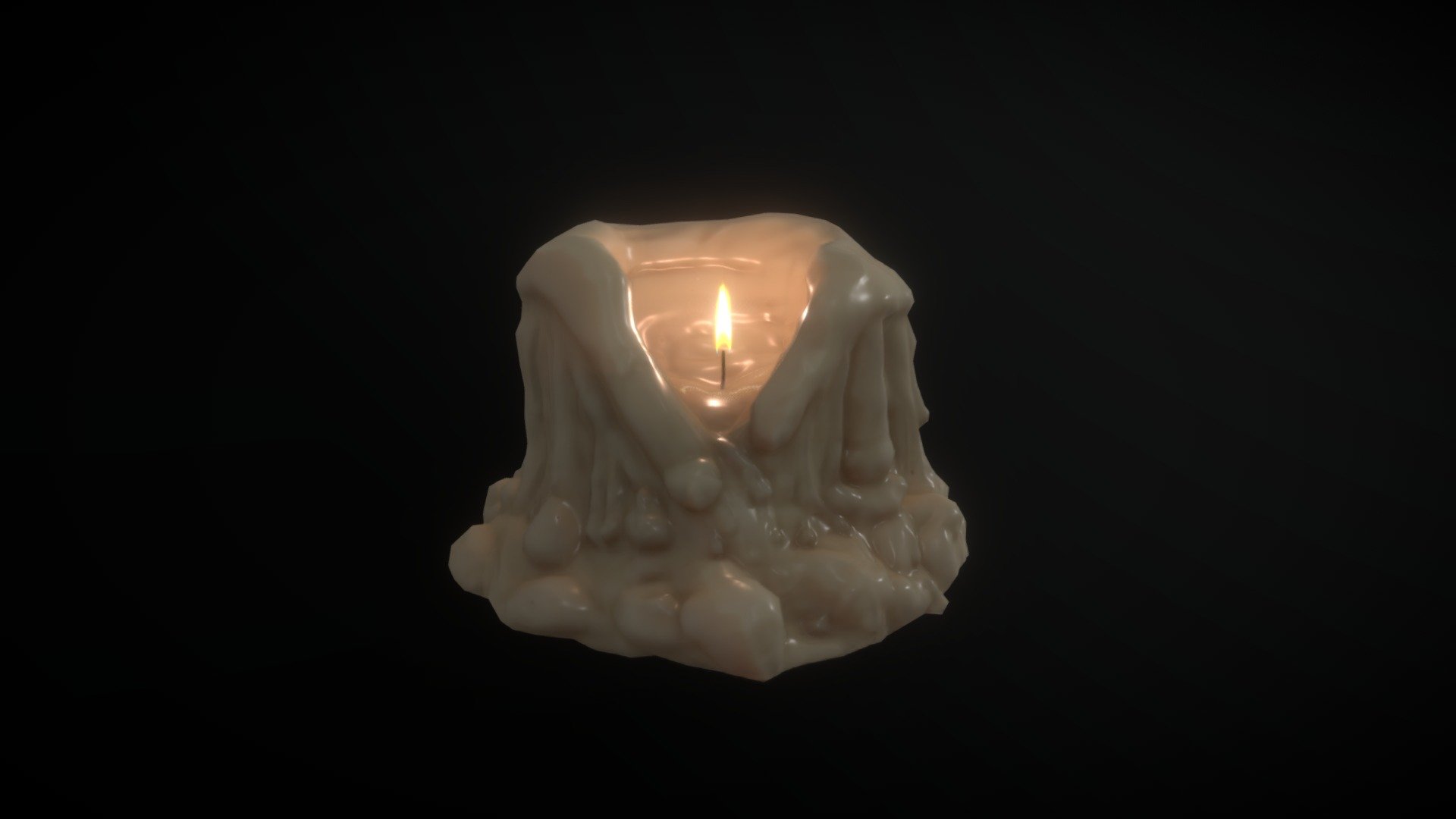 Simple Candle - 3D model by Refref1990 [feff84f] - Sketchfab