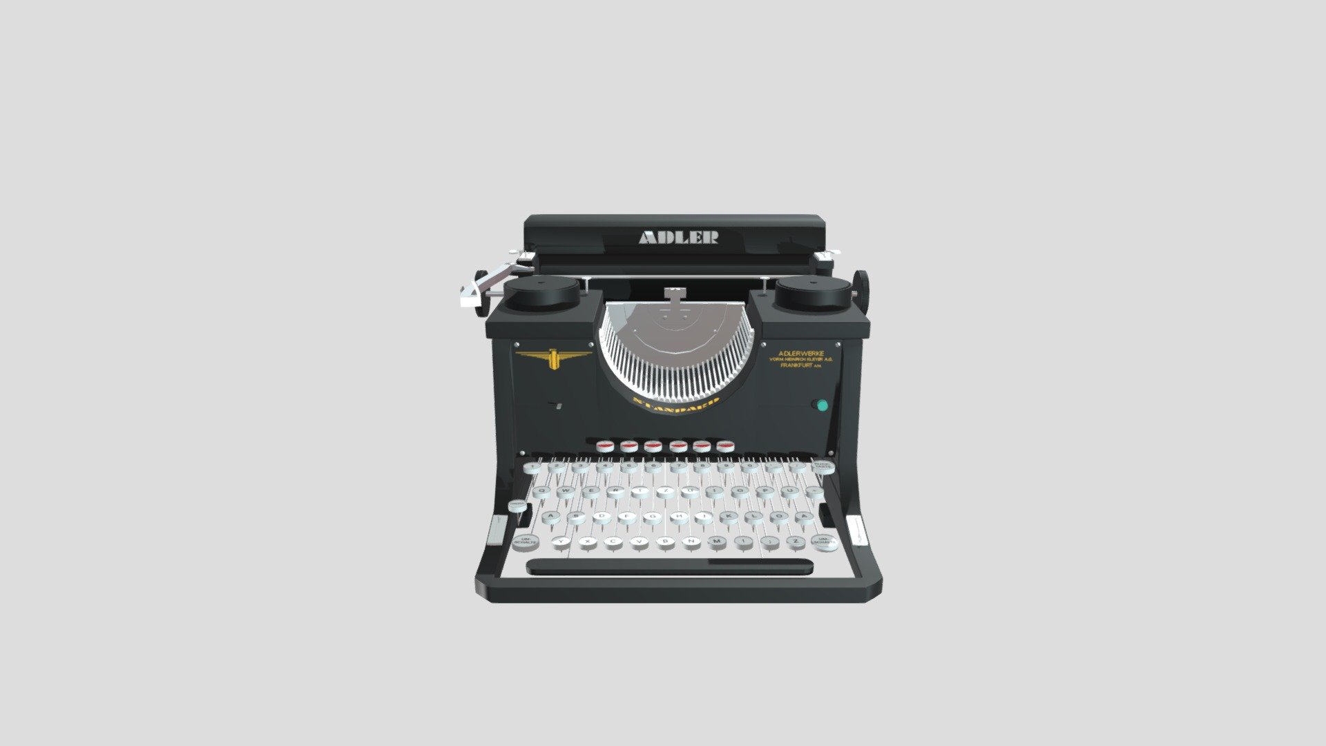 Adler Standard 1938 Typewriter - 3D model by AlejandroMoreno3 [ff0004a ...