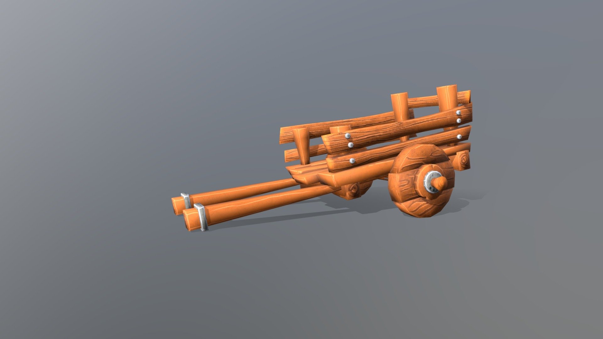 low polygon stylized old cart ready for game - Download Free 3D model ...