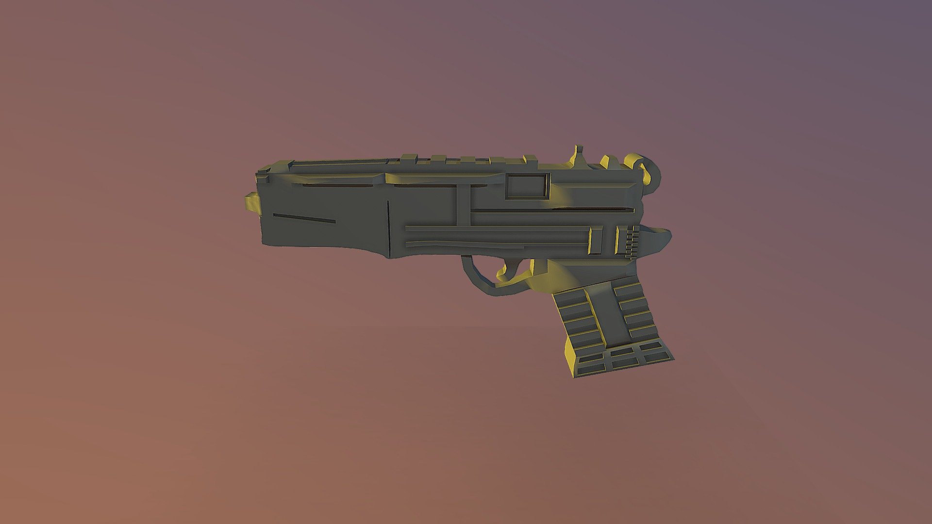 retro vintage gun retro-gaming theme - Download Free 3D model by ...