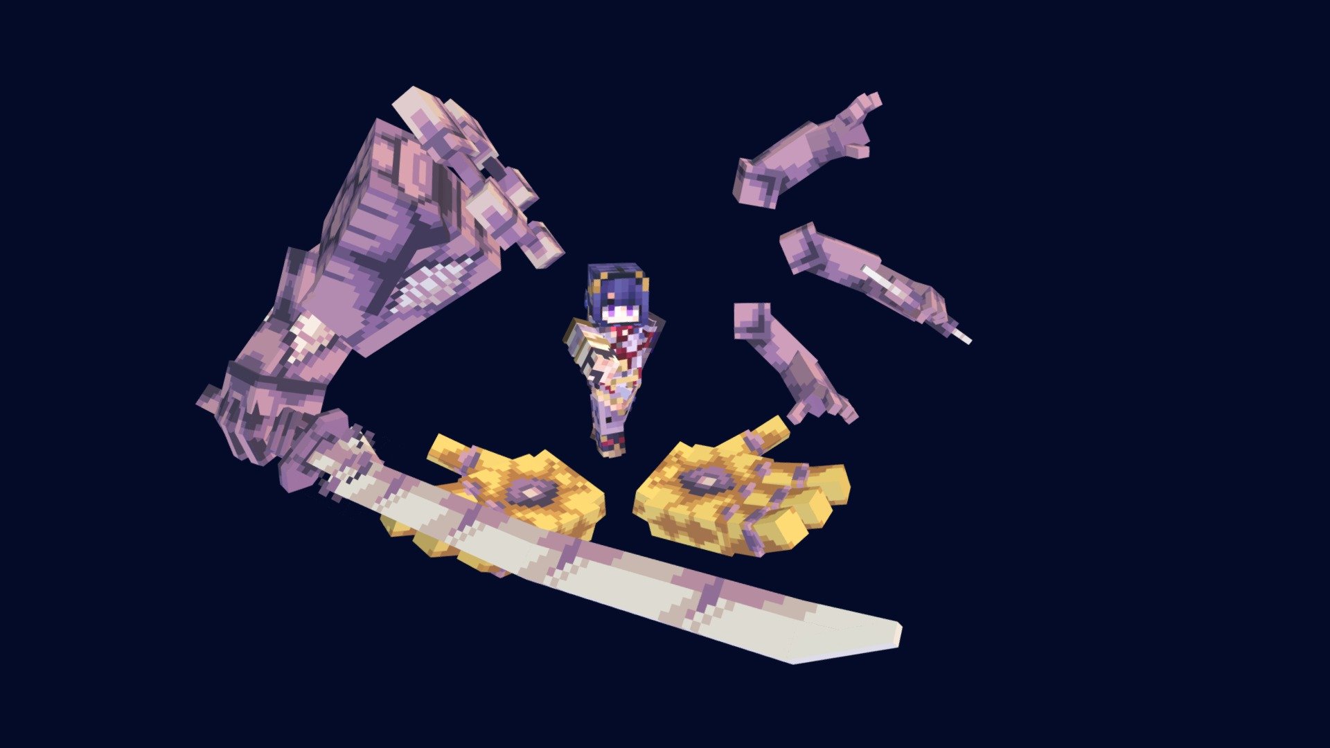 Raiden Shogun - 3D model by _xBott [ff02a72] - Sketchfab