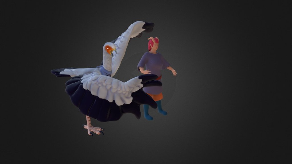 Bird and Handler - 3D model by RedSorrel [ff05d60] - Sketchfab
