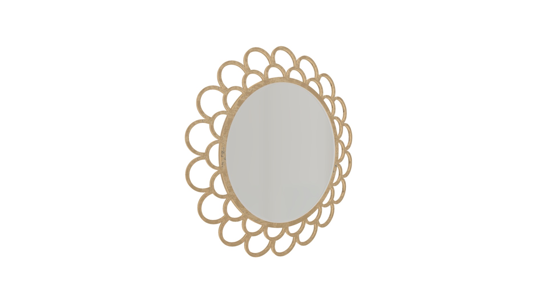 Rani Circular Mirror Sm Gold - A10862 - Buy Royalty Free 3D model by ...
