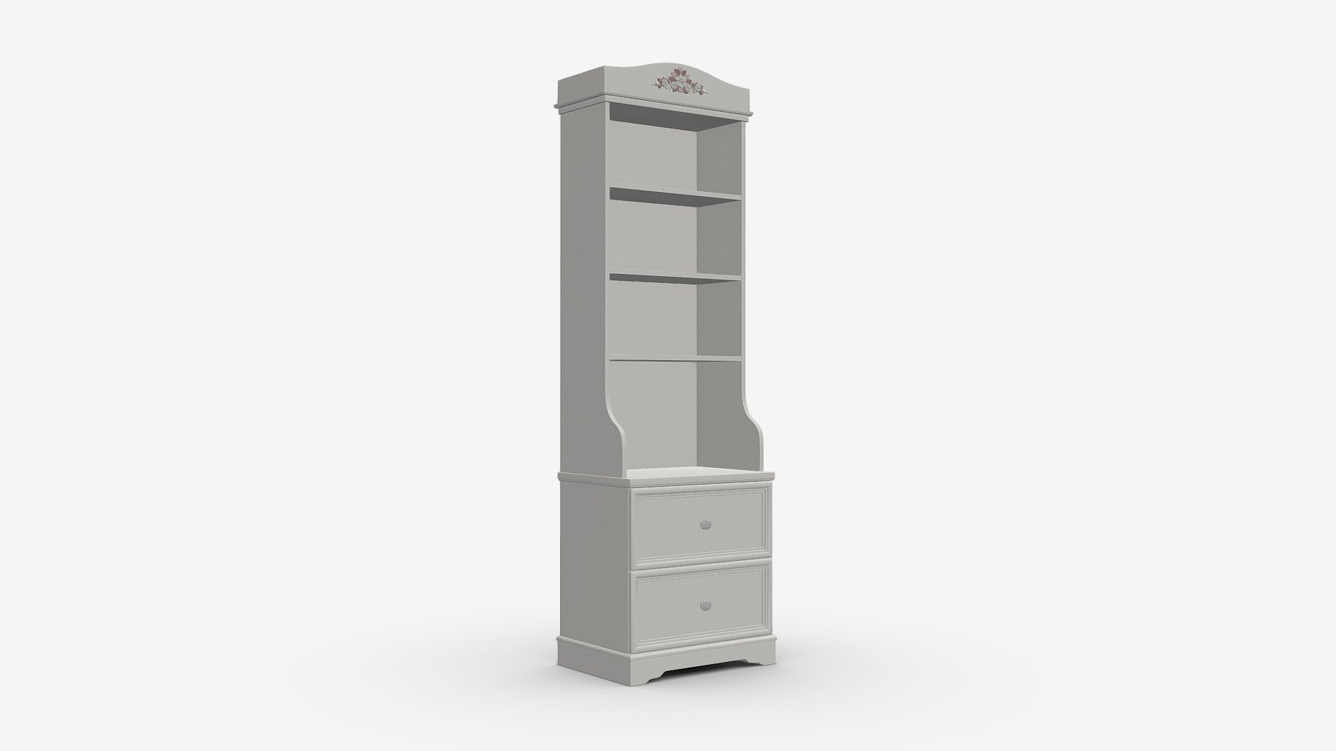Children Decorated Bookcase with 2 Drawers - Buy Royalty Free 3D model ...