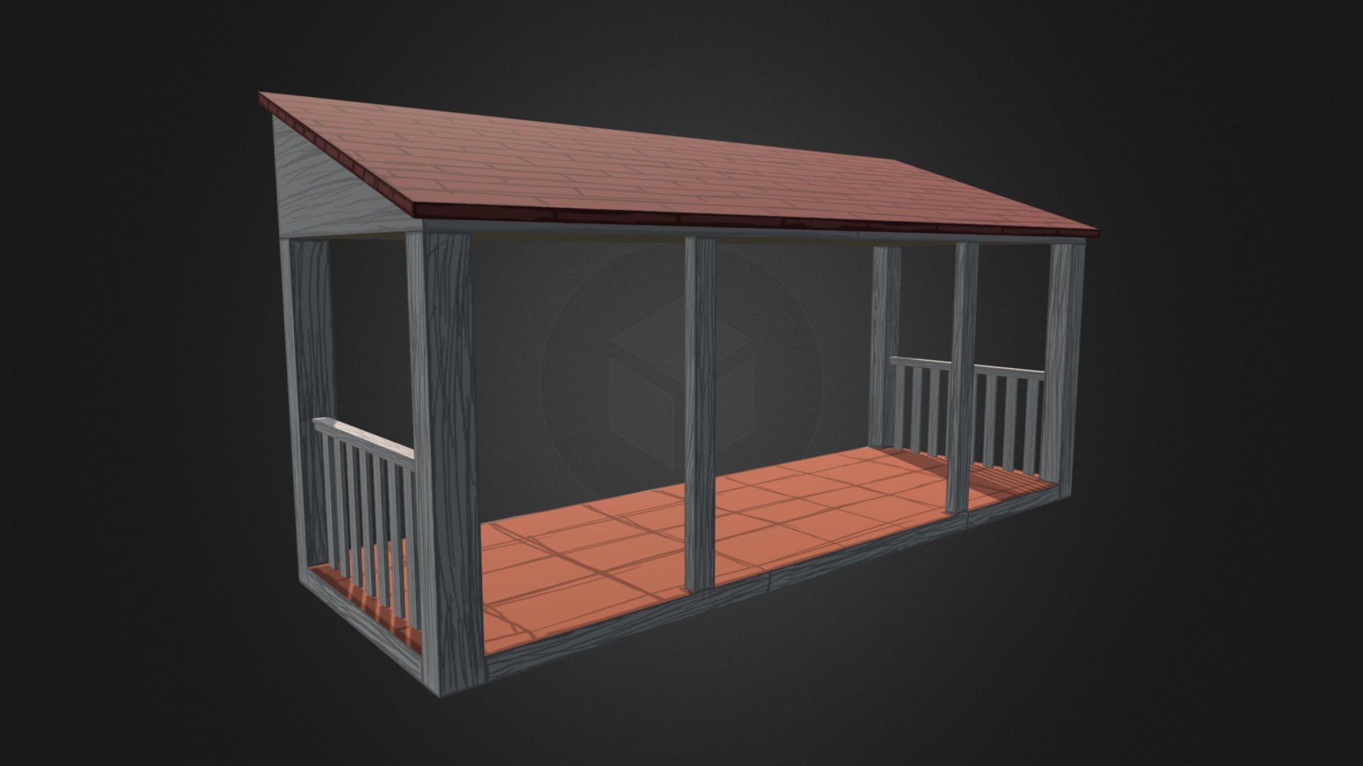 Porch - 3D model by Michaela Phipps (@mphippsart) [ff0a915] - Sketchfab