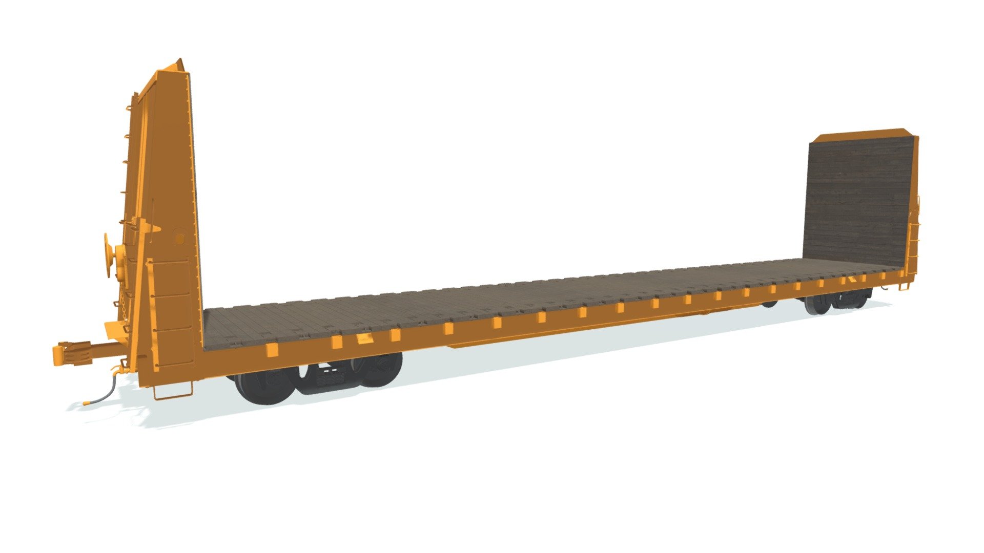 Bulkhead Flat Rail Car - Buy Royalty Free 3D model by 3DHorse [ff0b9b2 ...