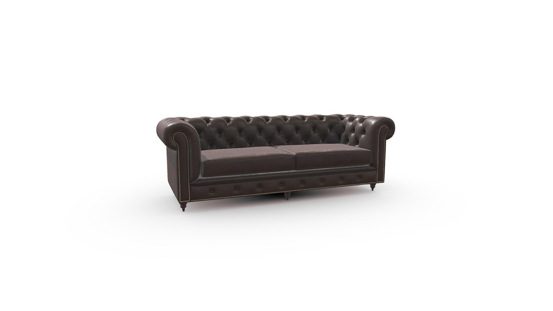 5333 SOFA CUERO 3PTOS CAPITONEADO CAFE - Buy Royalty Free 3D model by ...