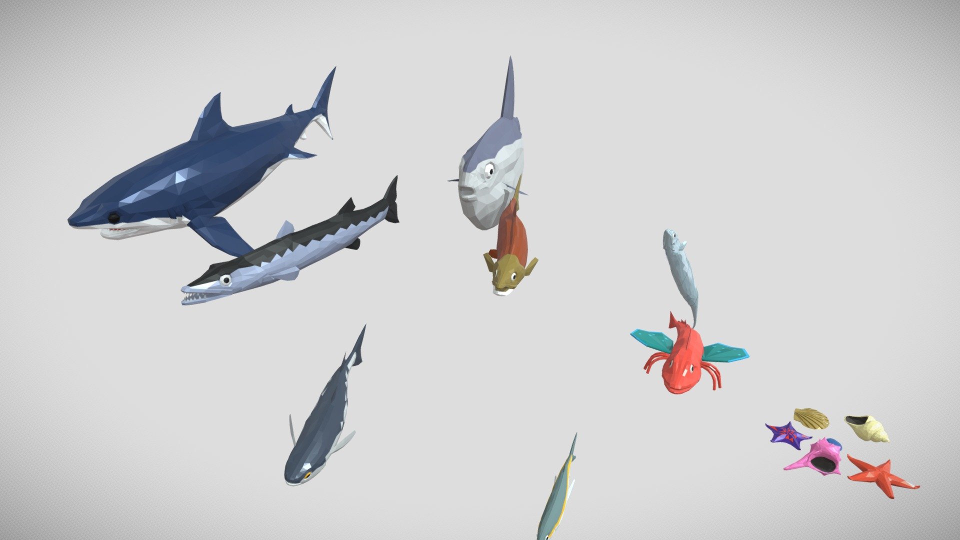 [Low Poly] Animated Sea Animals Vol.3 - Buy Royalty Free 3D model by ...