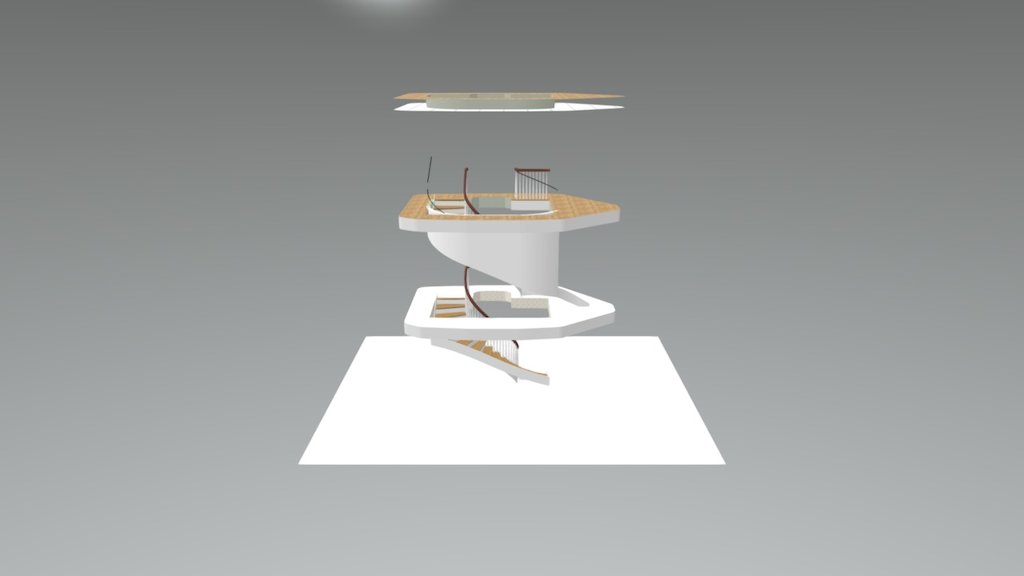 Murphy Main stair for Nate to Build 4-12-17 - 3D model by Kingstair ...