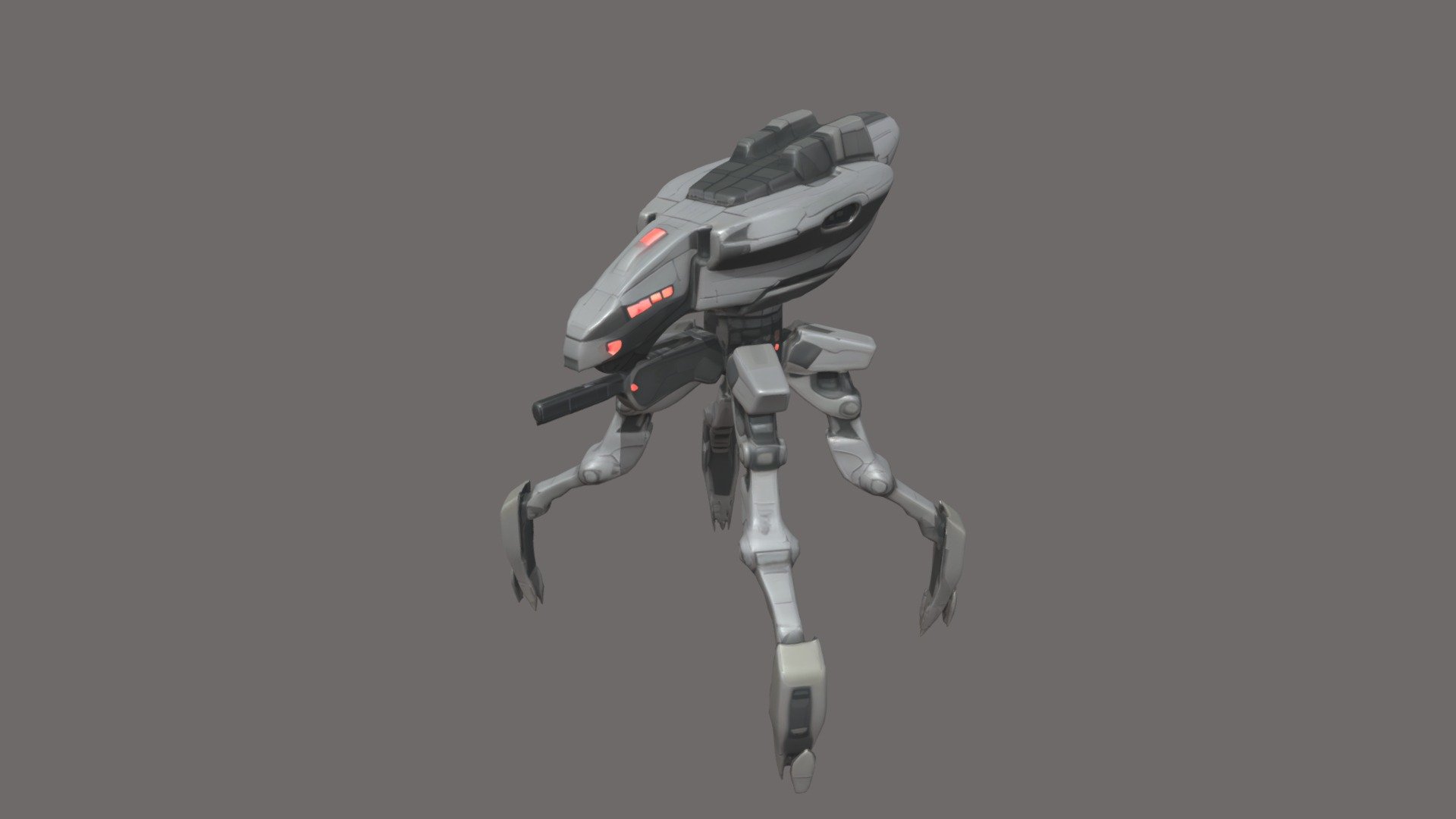 futuristic robotic machine armed turret - Download Free 3D model by ...