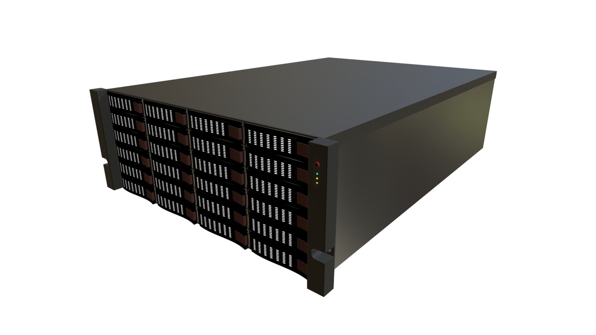 4RU 24 Bay Rack Server NAS - Buy Royalty Free 3D model by cavicom (@ASI ...