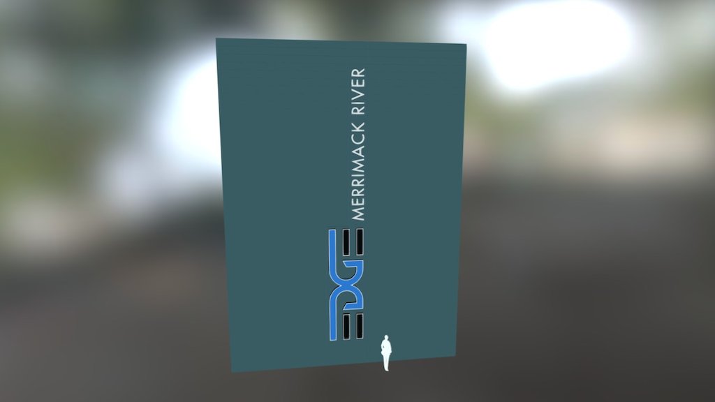 Edge Merrimack River Sign - 3D model by sunshinesign [ff1fe3b] - Sketchfab