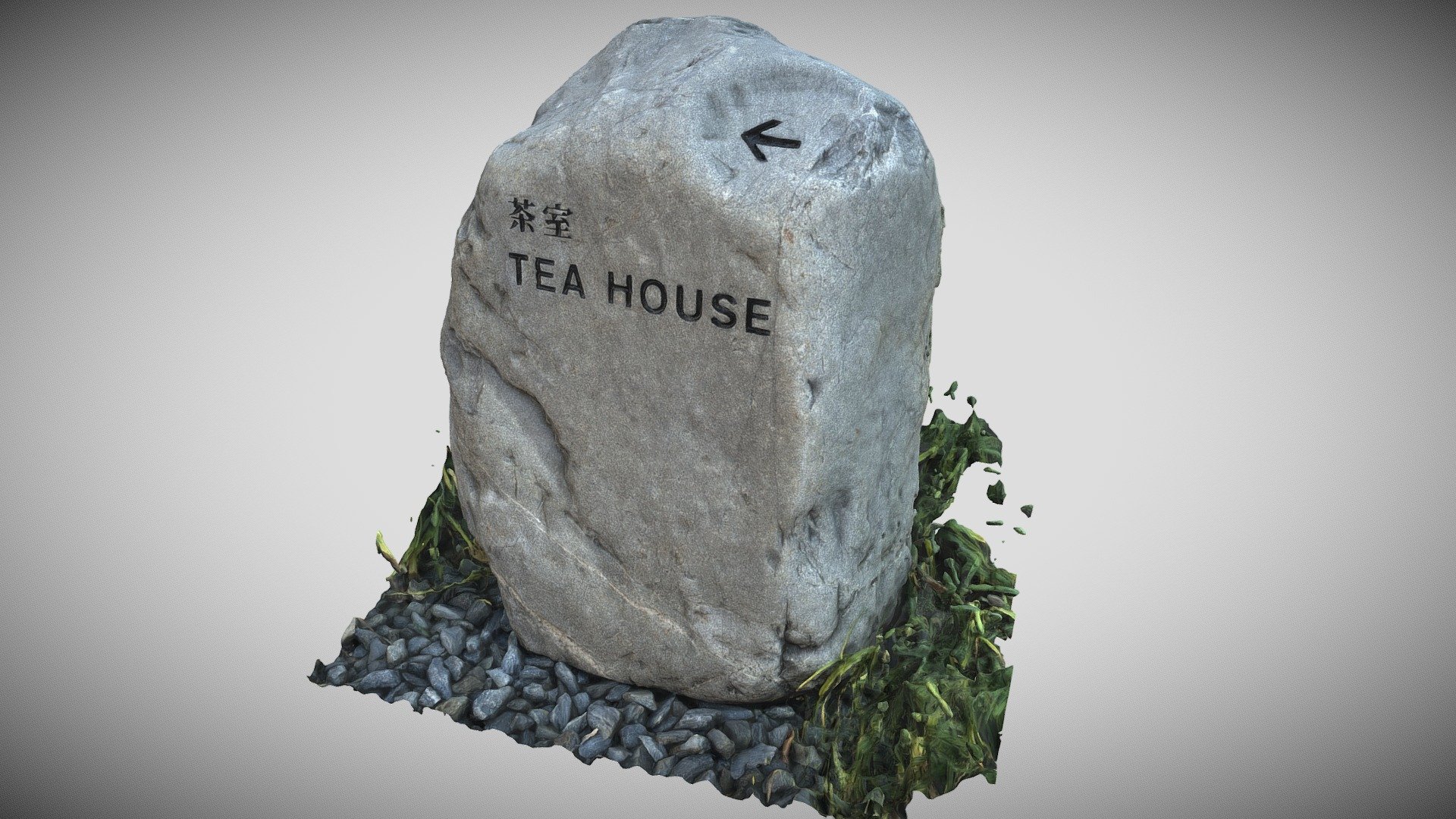 Tea House stone sign in Kyoto - 3D model by Koto3D Stephane Vogley ...