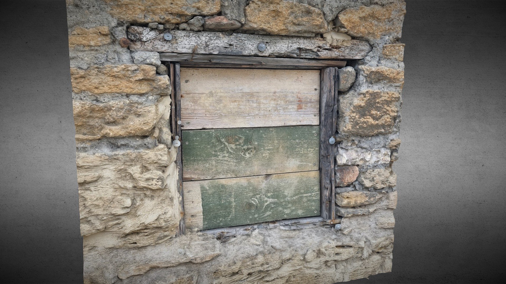 Old Window Frame Boarded Shut - Buy Royalty Free 3D model by DAC ...