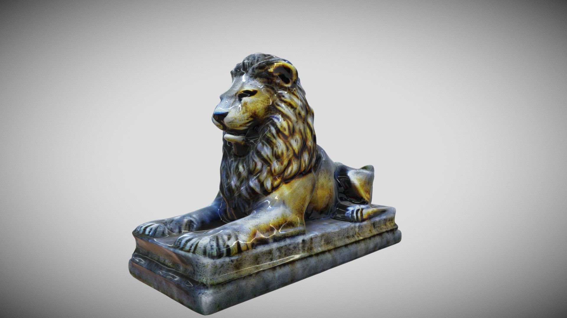 lion statue - Buy Royalty Free 3D model by Dominic Baker (@Domuk ...