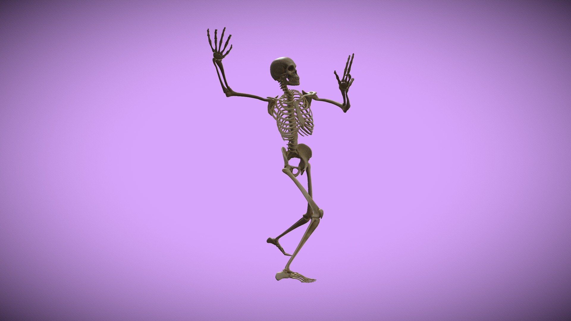 Animated Human Skeleton Casts Magic Spell - Download Free 3D model by ...