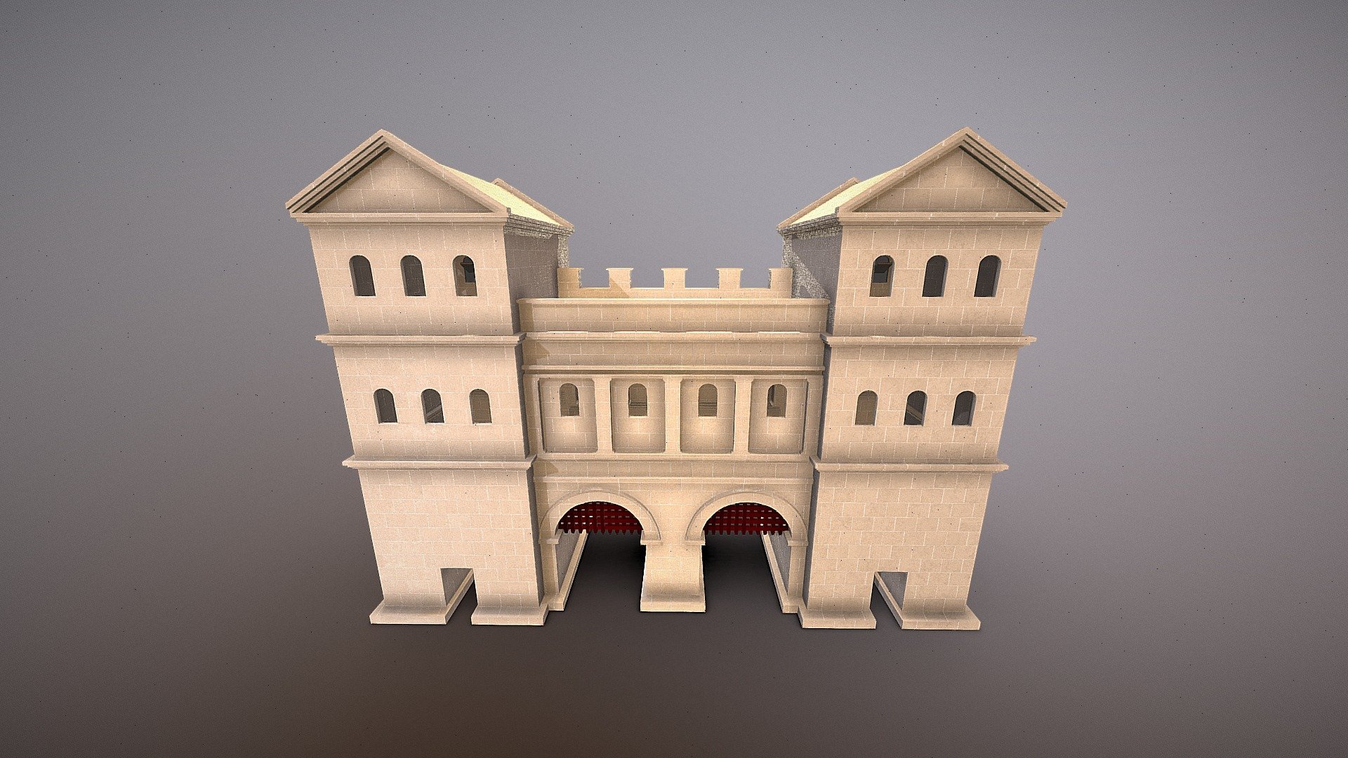 Burginatium Nord Tor - 3D model by adike [adikä] (@adikae) [ff2d5a8 ...