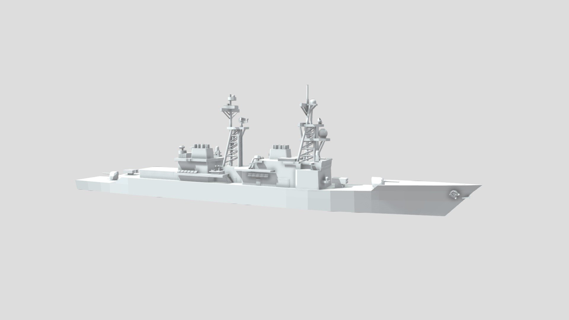 USS Spruance - Model for small scale printing - 3D model by KTKloss ...