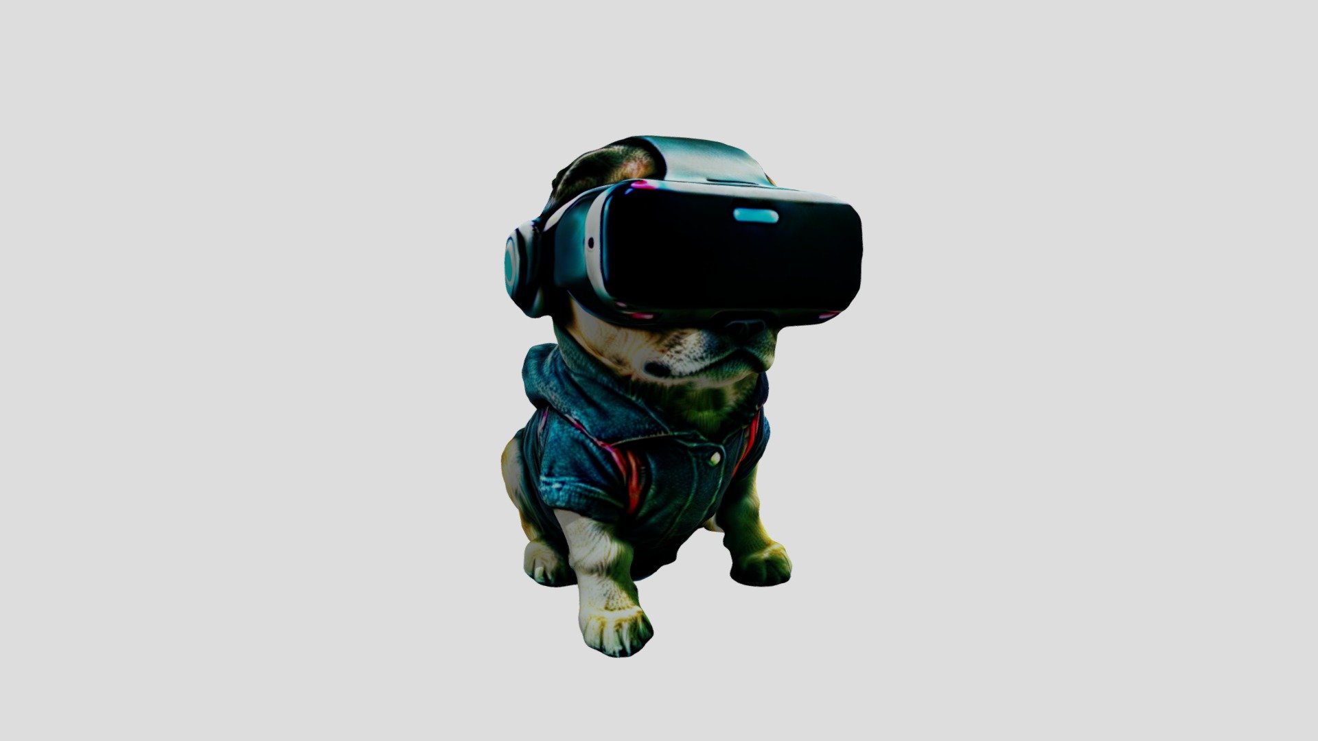Dog with VR glasses - Download Free 3D model by Fmiguel [ff30e8e ...