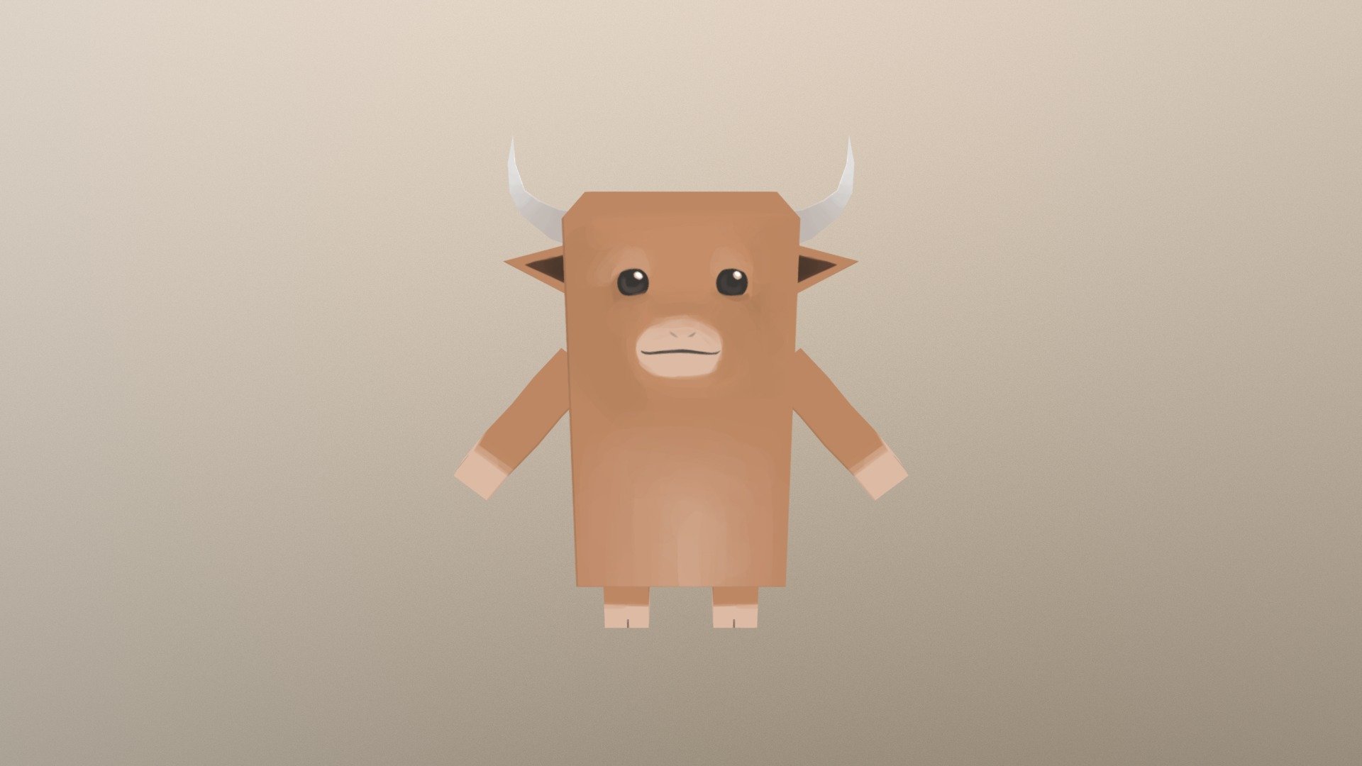 CUBEman Cow - 3D model by thebome [ff33c00] - Sketchfab