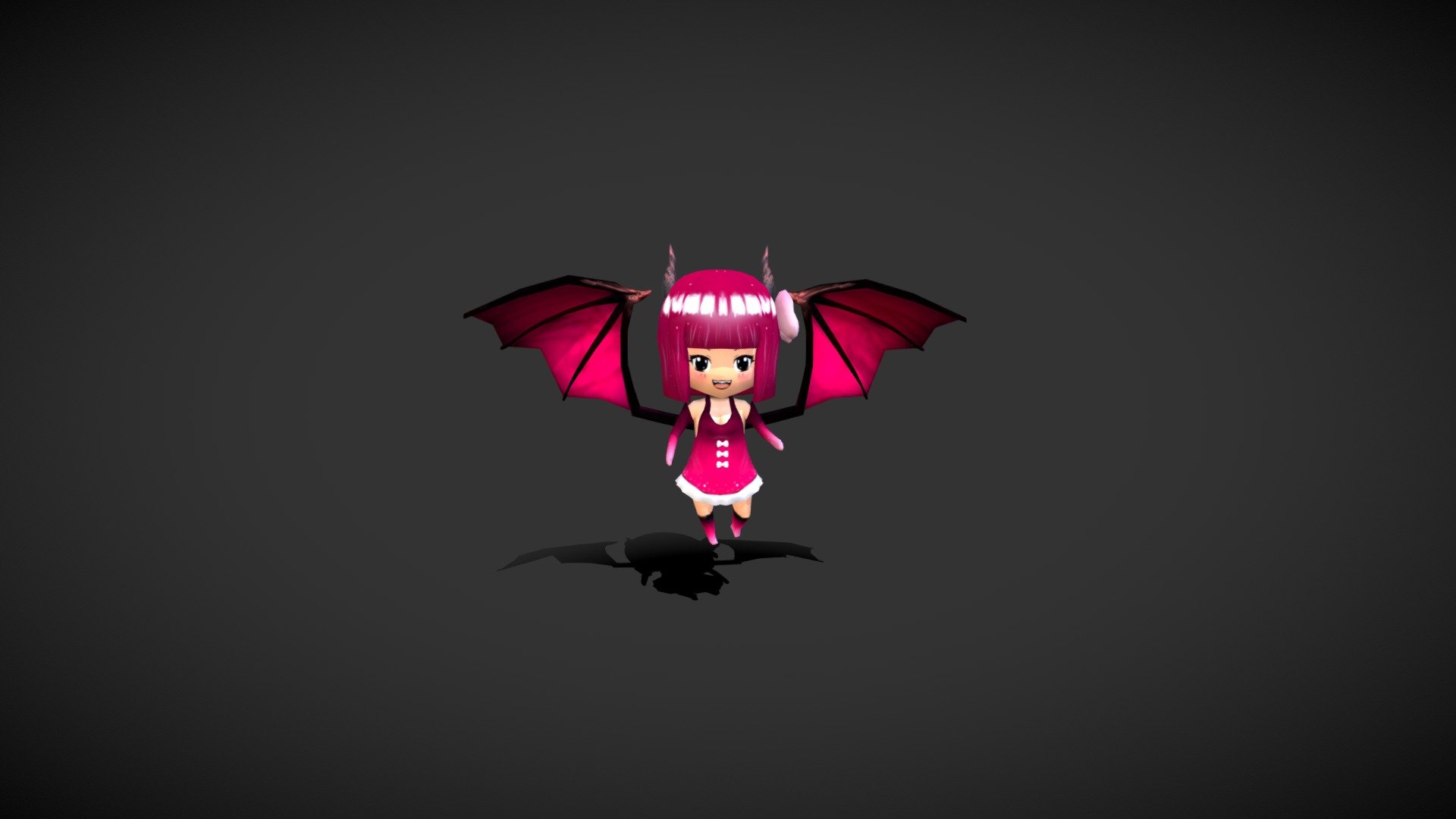 Dea Demon Chibi 3d Model By ぢ Dipesh [ff33e0a] Sketchfab