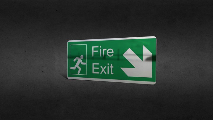 Exit-sign 3D models - Sketchfab