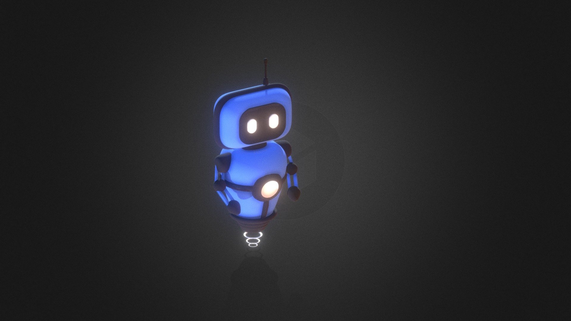 Blue Robot - 3D model by DesignerHere (@dennouuucoil) [ff369a7] - Sketchfab