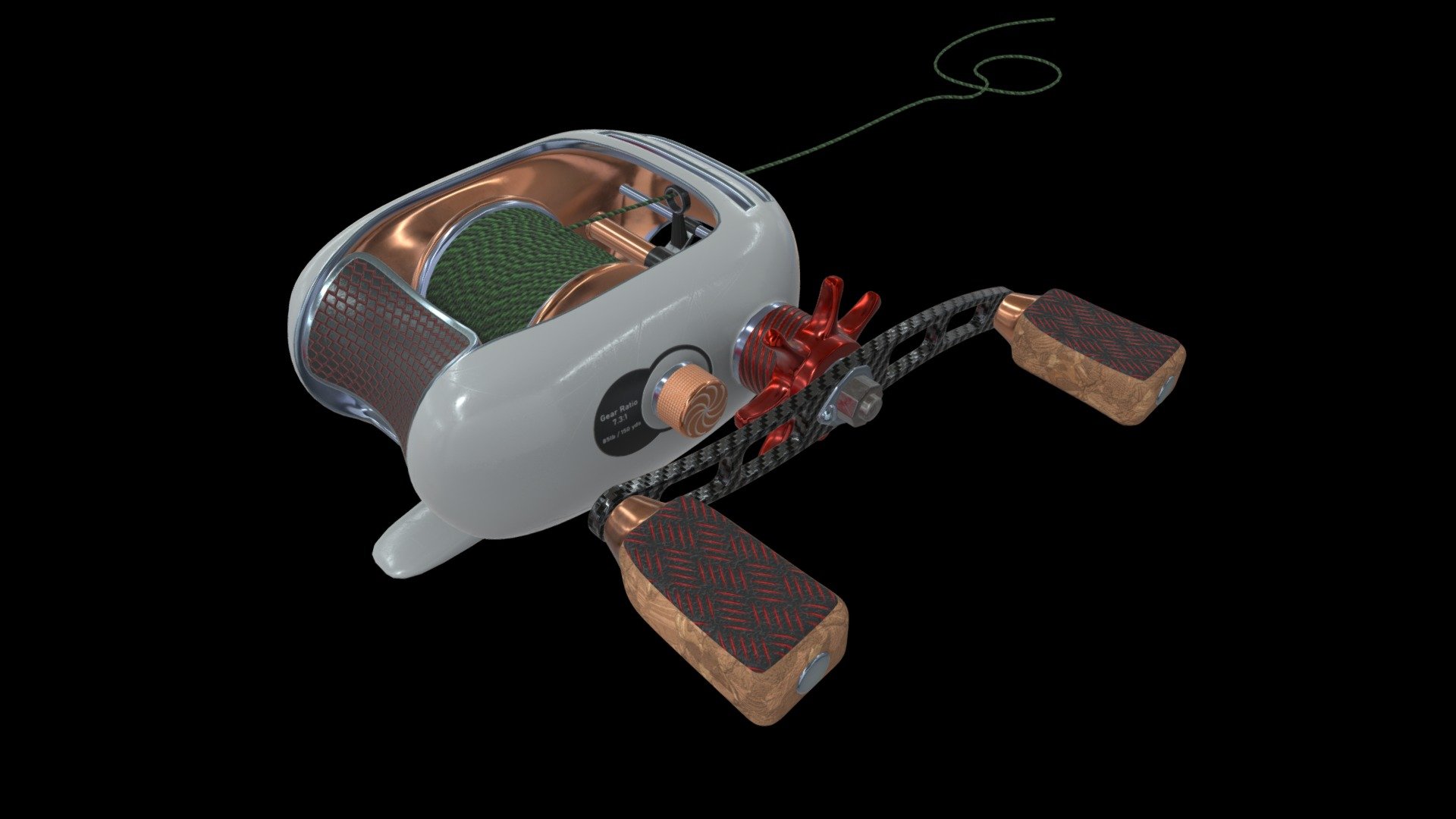 Baitcasting Fishing Reel - 3D model by All Inclusive Angler ...