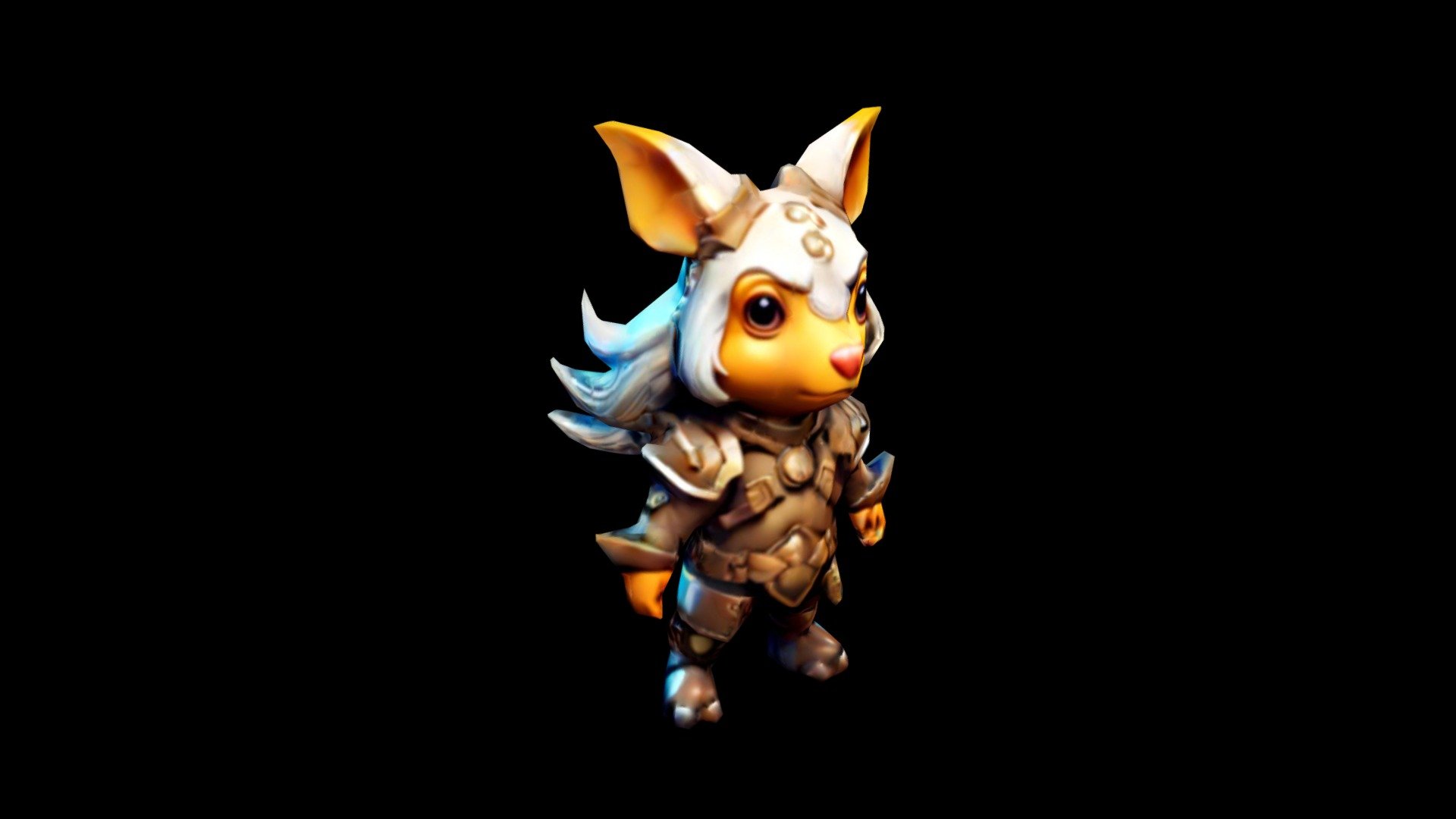 a cartoon character wearing armor and a helme - Download Free 3D model ...