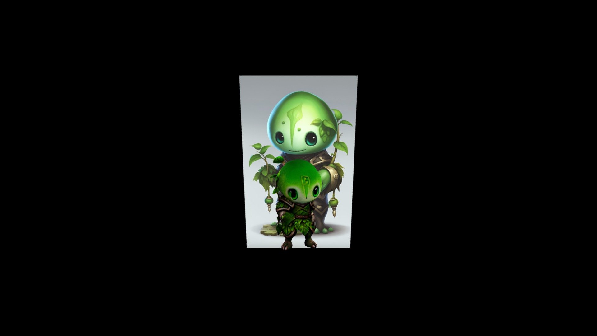 a green character with a green head and green le - Download Free 3D ...