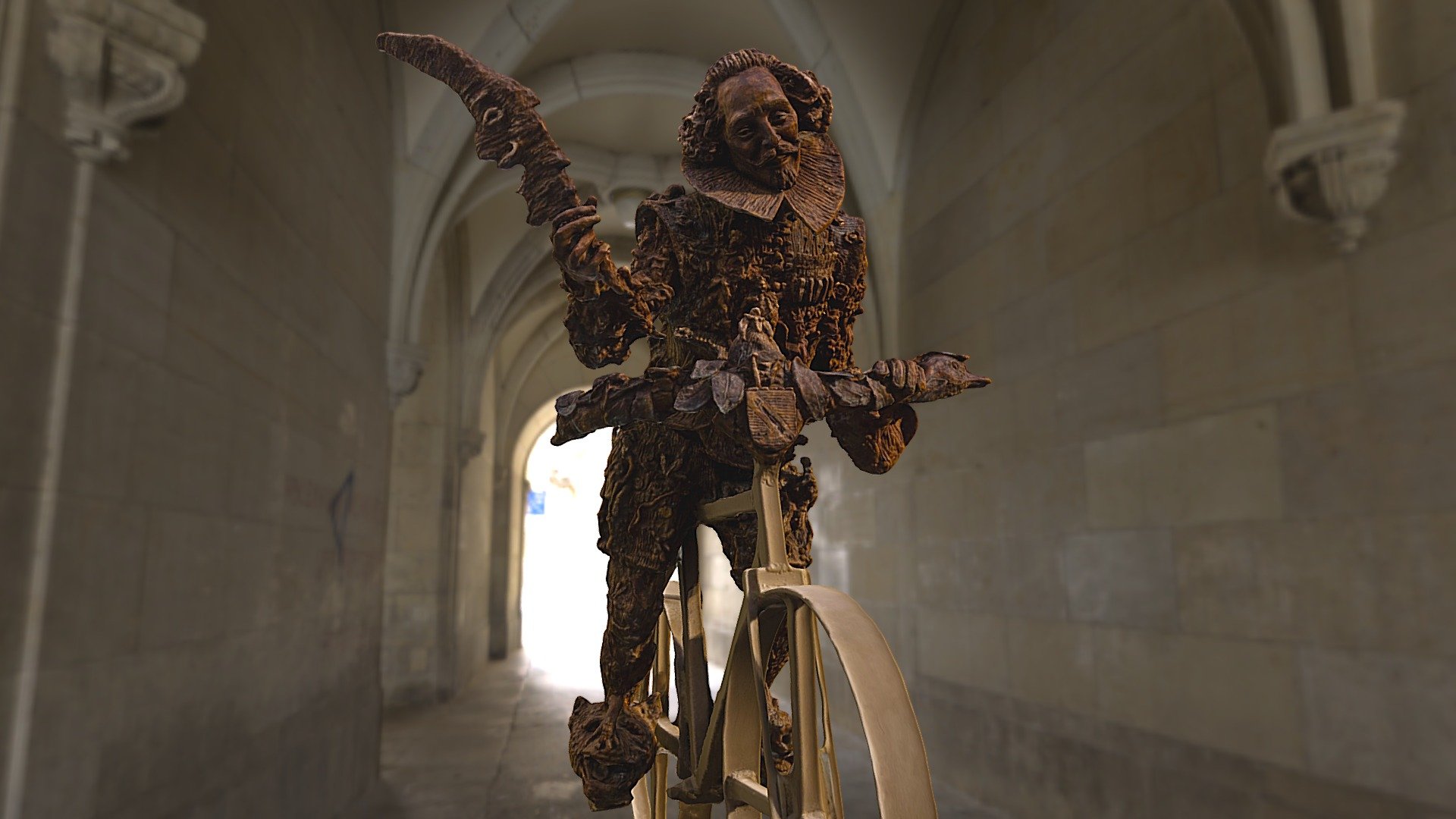 Shakespeare on a Bike by Lydia Karpinska - 3D model by public-art.uk ...